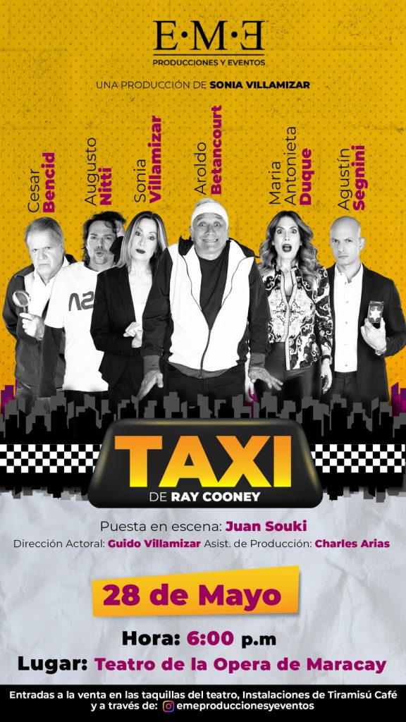 La Exitosa Comedia “Taxi” Llega en Mayo a Maracay - VIP