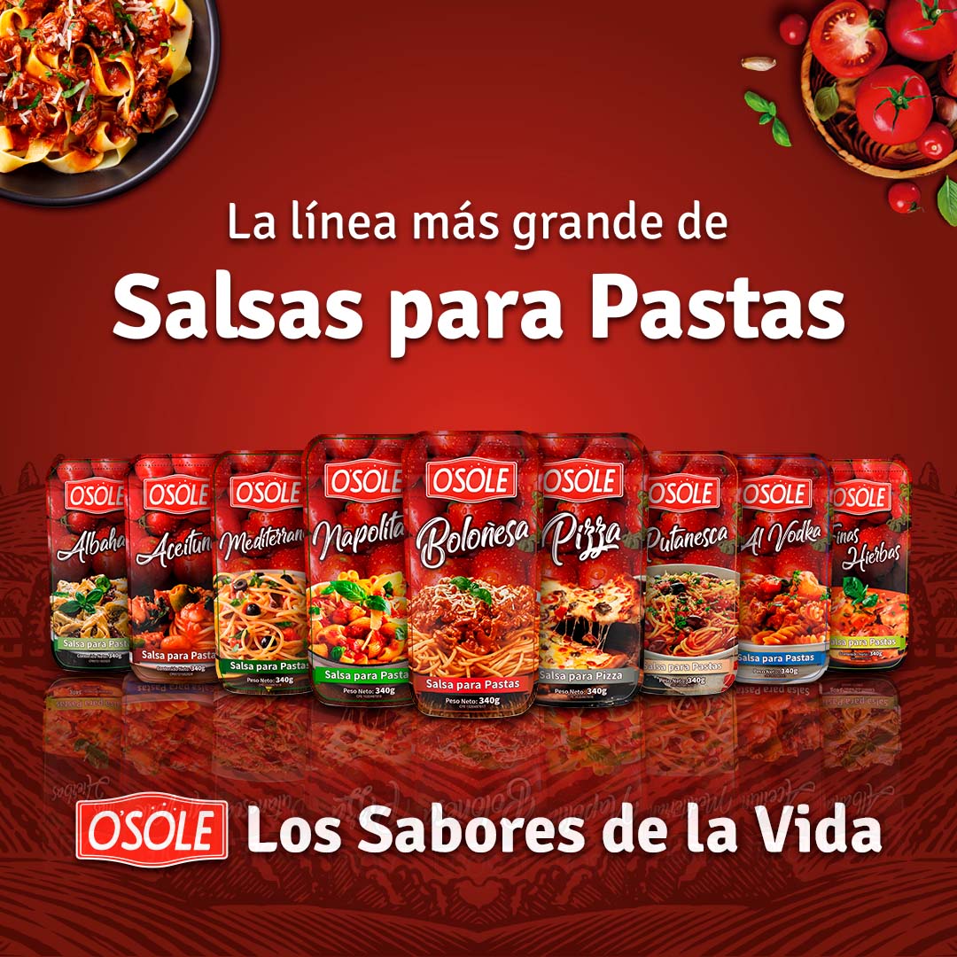 O’sole Ofrece la Línea mas Grande de Salsas para Pastas - VIP